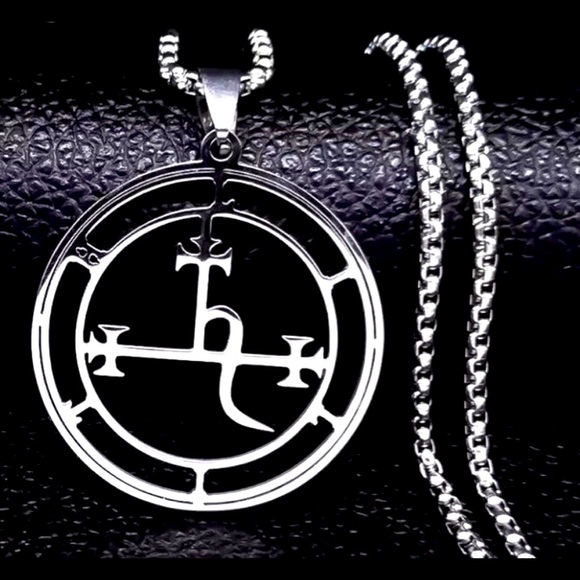 Jewelry | Lilith Sigil Silver Necklace Jewelry Witch Deity Fallen Angel ...